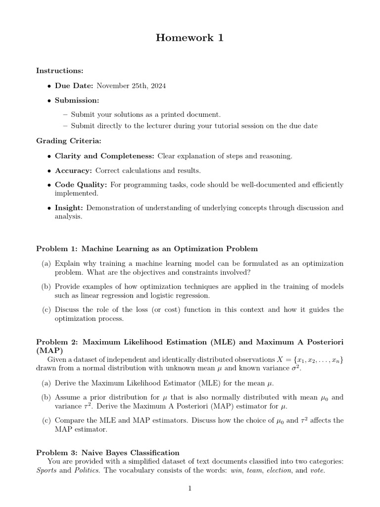 ML Hw1 | PDF | Regression Analysis | Logistic Regression