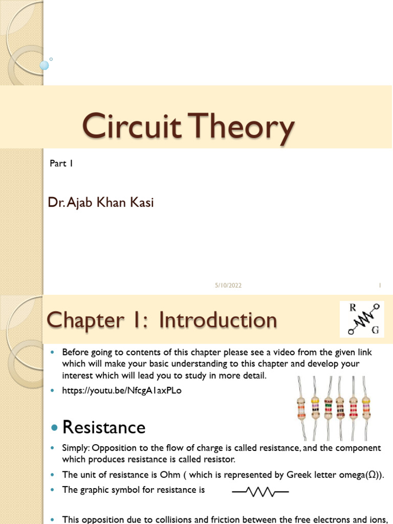 Circuit Theory Lecture 1-2 | PDF | Electrical Resistance And Conductance | Electrical ...