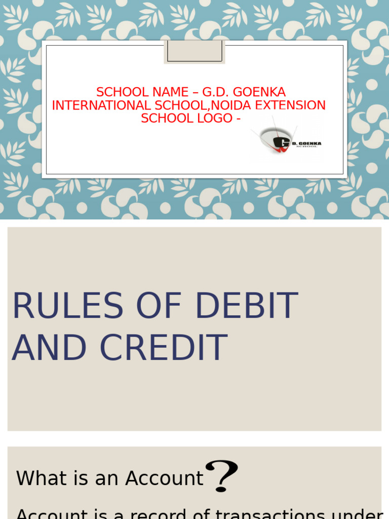 Ch-6 Rules of Debkt and Credit | PDF | Debits And Credits | Accounting