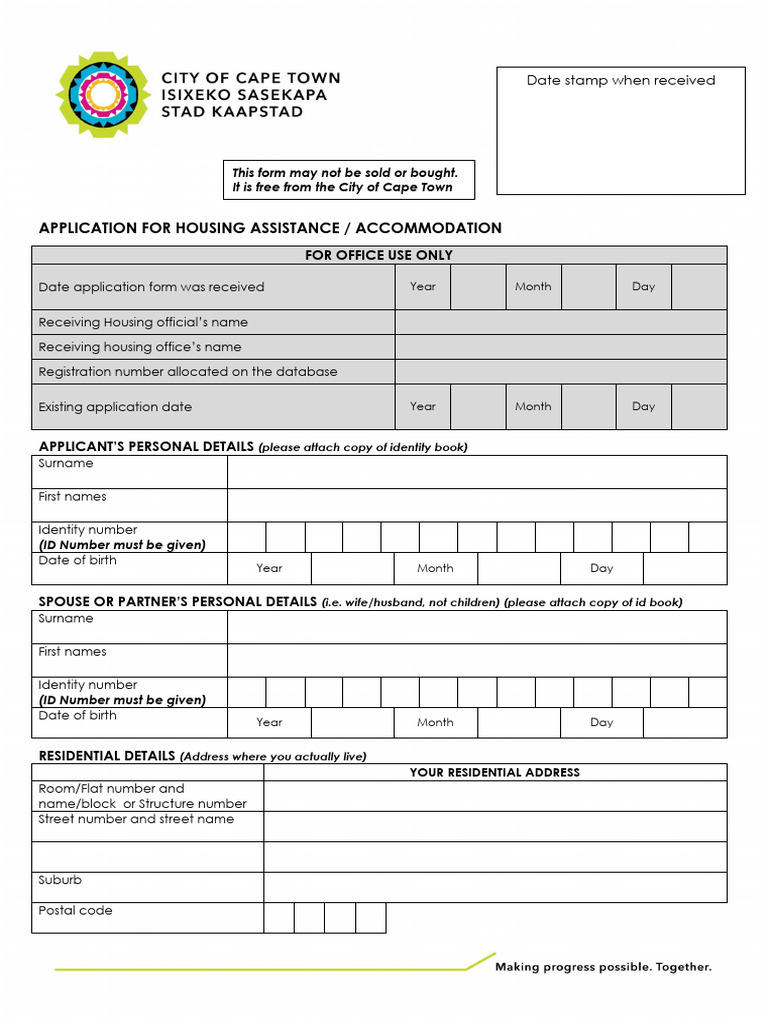 Housing Applicationform English | PDF | Marriage | Disability