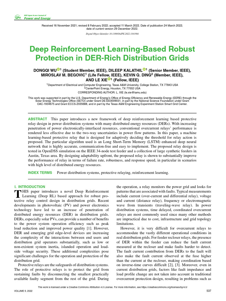 Deep Reinforcement Learning-Based Robust Protection in DER-Rich ...