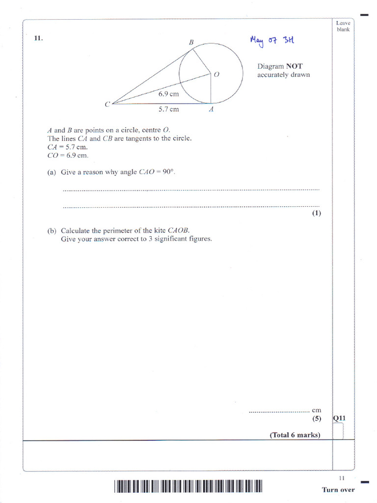 Circle Theorems Practice Questions | PDF