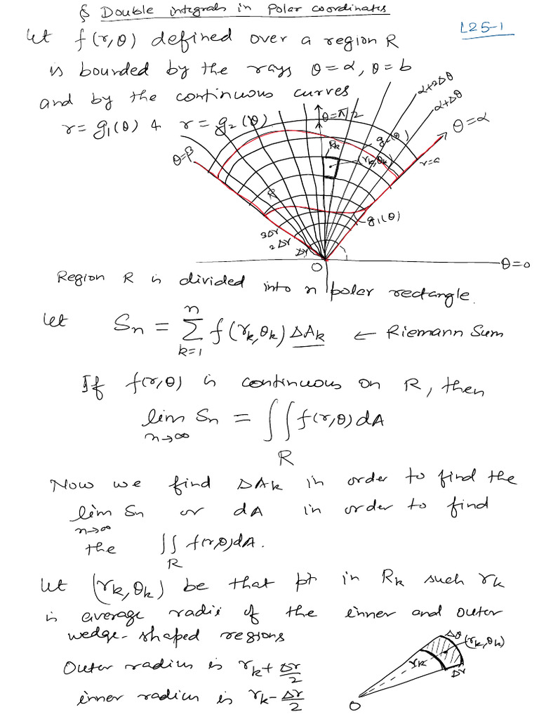 L25-Double Integrals in Polar | PDF