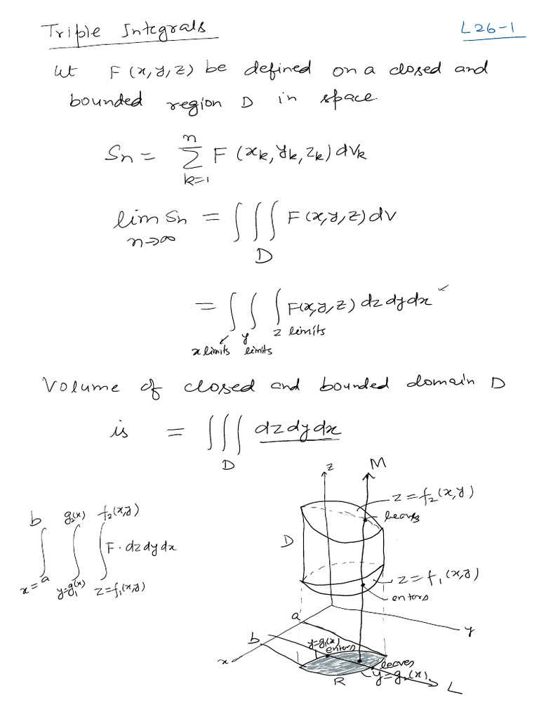 L26-Triple Integrals in Rectangular Coordinates | PDF