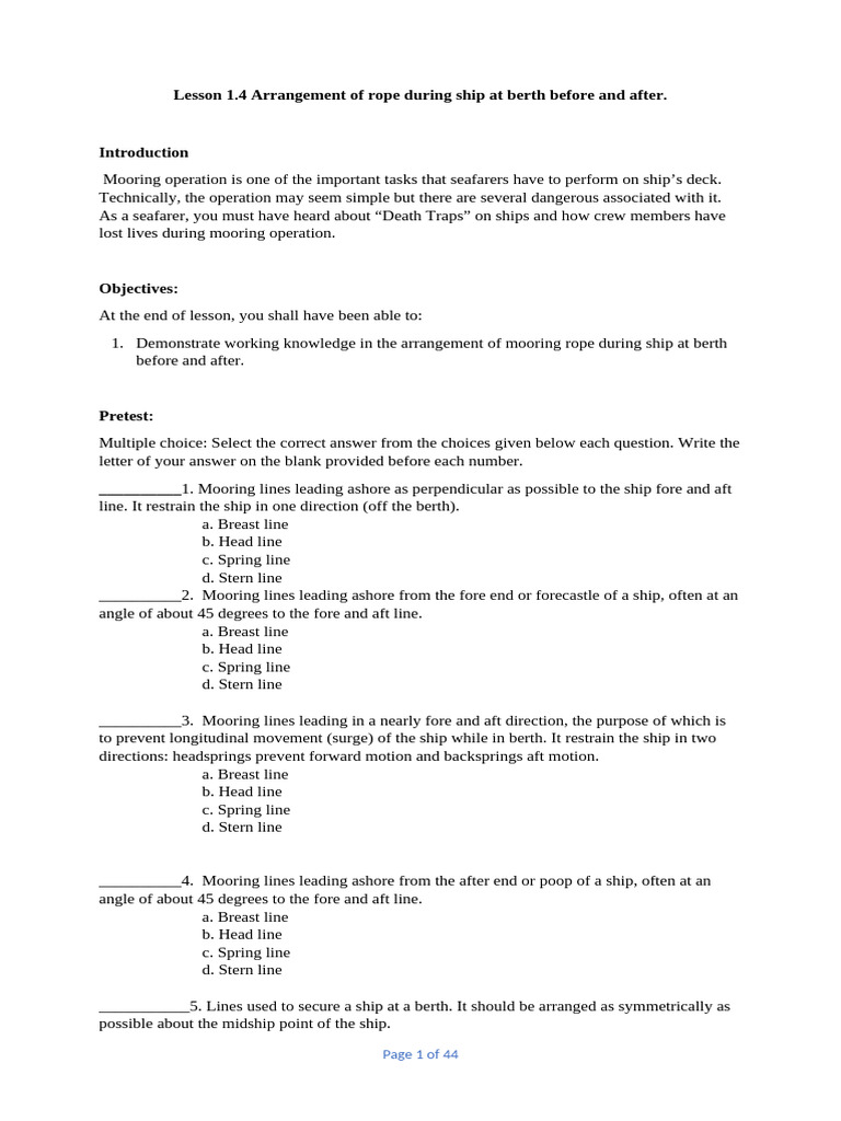 Elective 1 Semi Final - Final | PDF | Anchor | Windward And Leeward