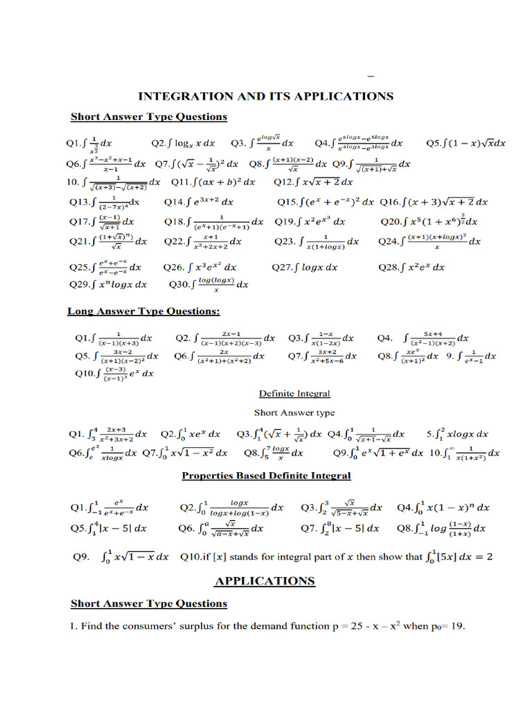 10 Integration and Its Applications | PDF