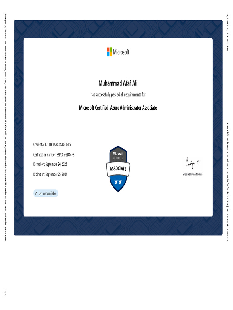 Microsoft Azure Administrator Certification | PDF