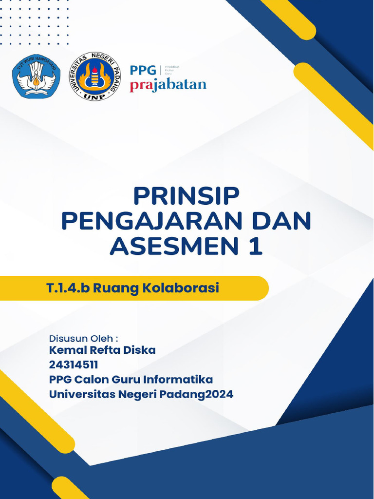 T.1.4.b Ruang Kolaborasi TK1.2. Refleksi Rancangan Pembelajaran | PDF