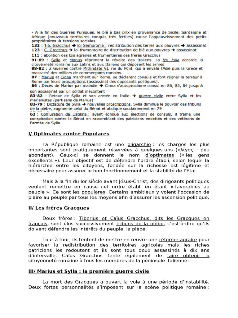 Optimates et Populares à Rome | PDF | Cicéron | République romaine