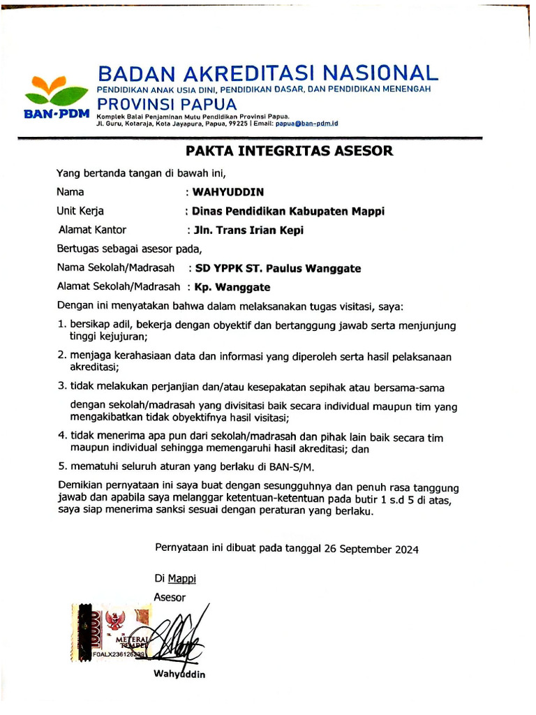 SD Yppk St. Paulus Wanggate | PDF
