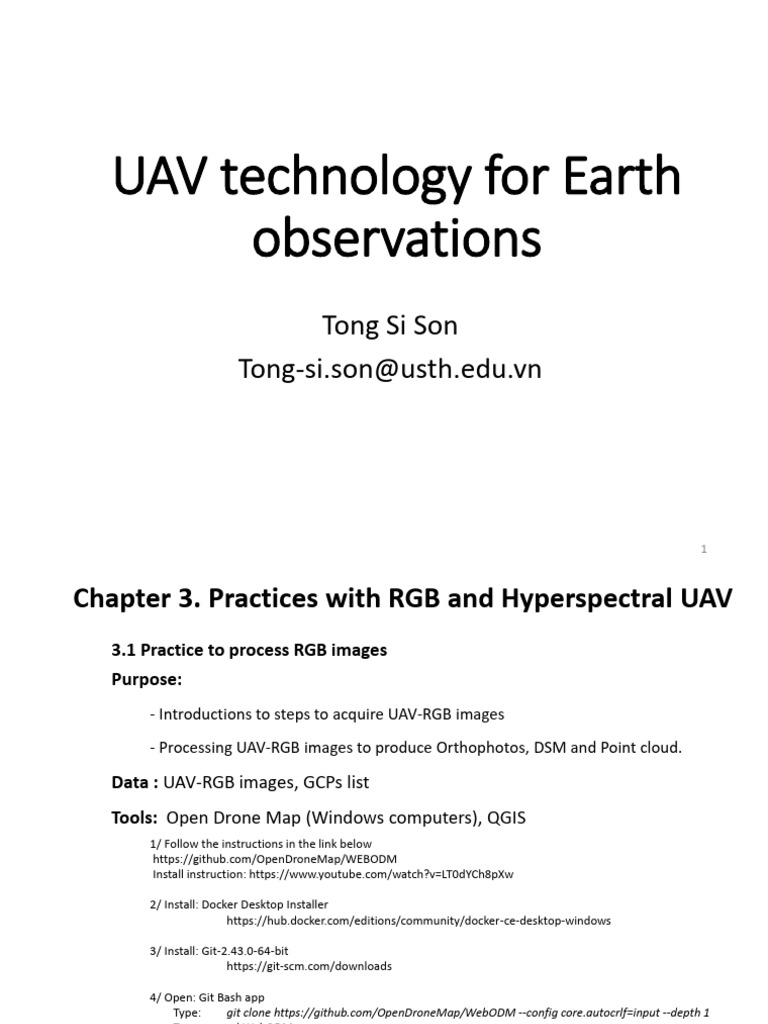 Chapter 3 - Practice UAV Data For Earth Observation | PDF | Unmanned ...