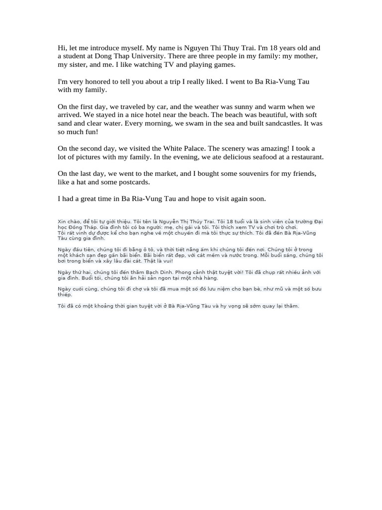 U4. Speaking A Trip | PDF