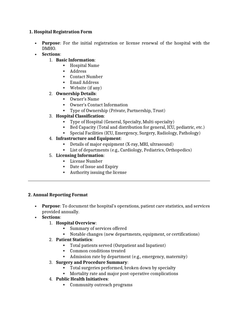 Dhmo Format | PDF | Hospital | Patient