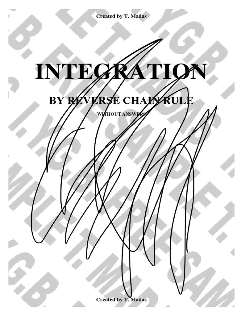 Reverse Chain Rule - Questions | PDF