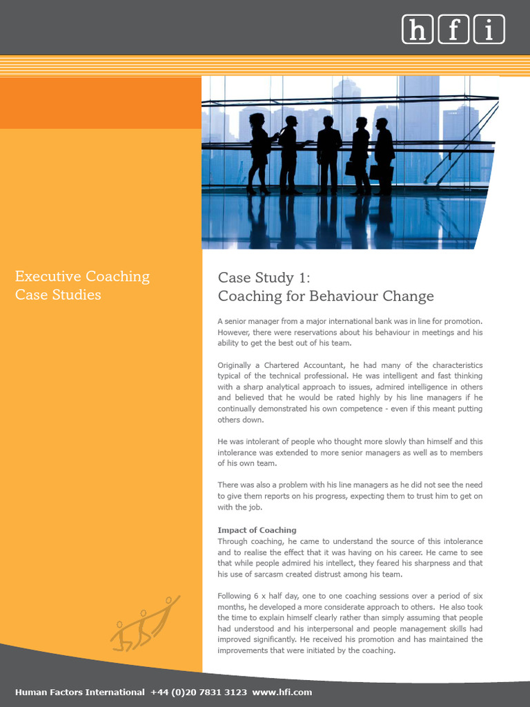 Executive Coaching Case Studies | PDF | Mentorship | Intelligence