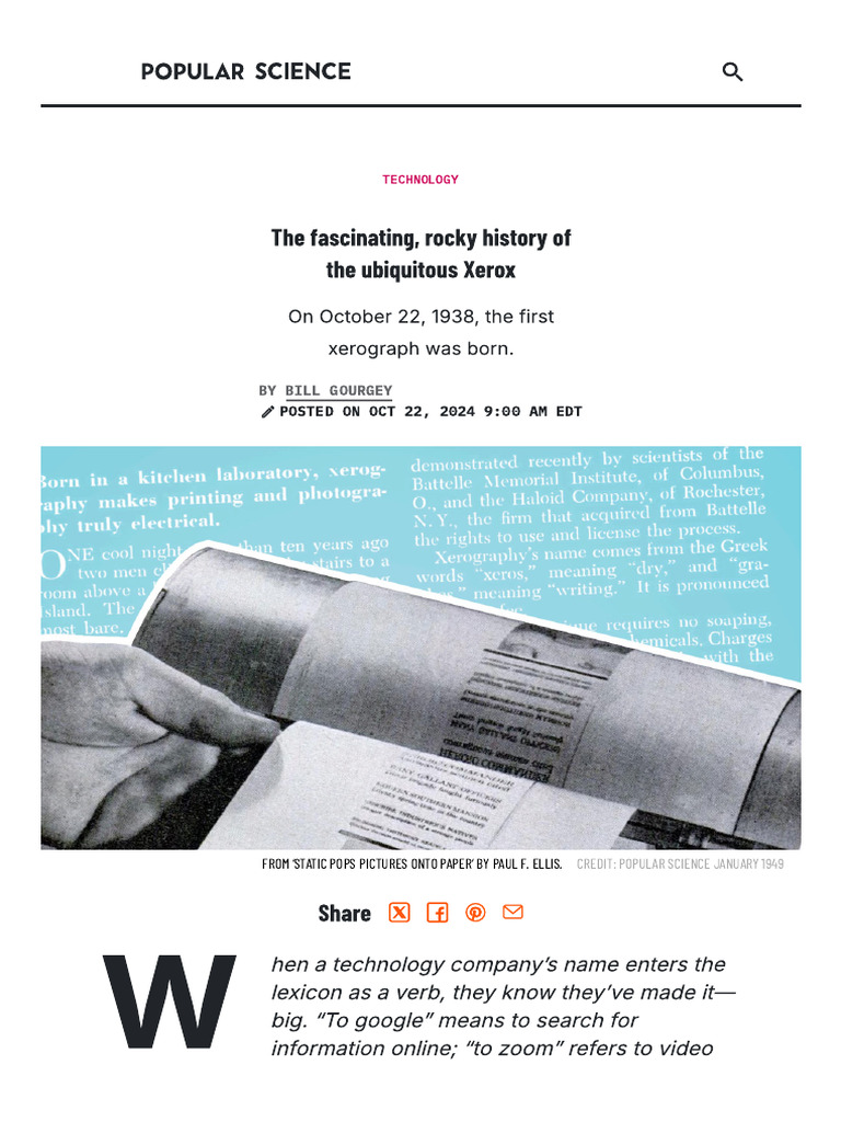 The Fascinating, Rocky History of The Ubiquitous Xerox - Popular ...