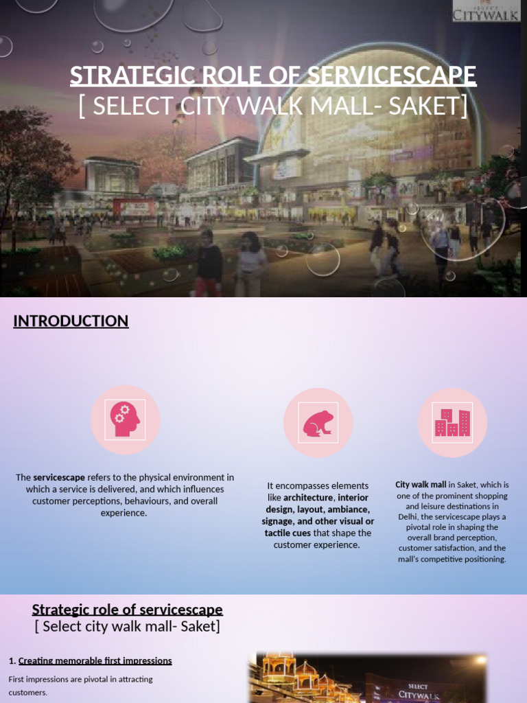 Strategic Role of Service Scape | PDF | Shopping Mall