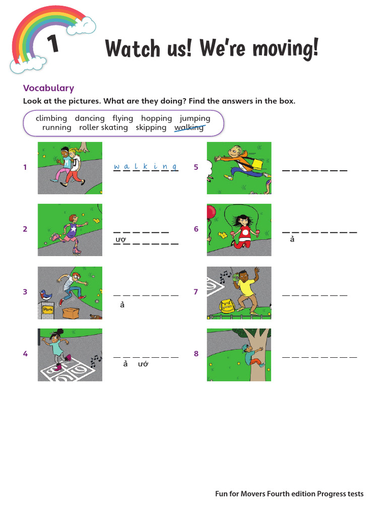 Fun for Movers Progress Tests Guide | PDF | Lunch | Salad