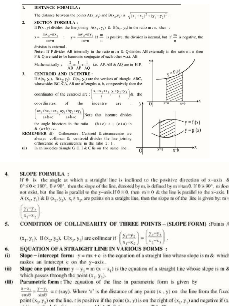 Coordinate Geometry Formula | PDF