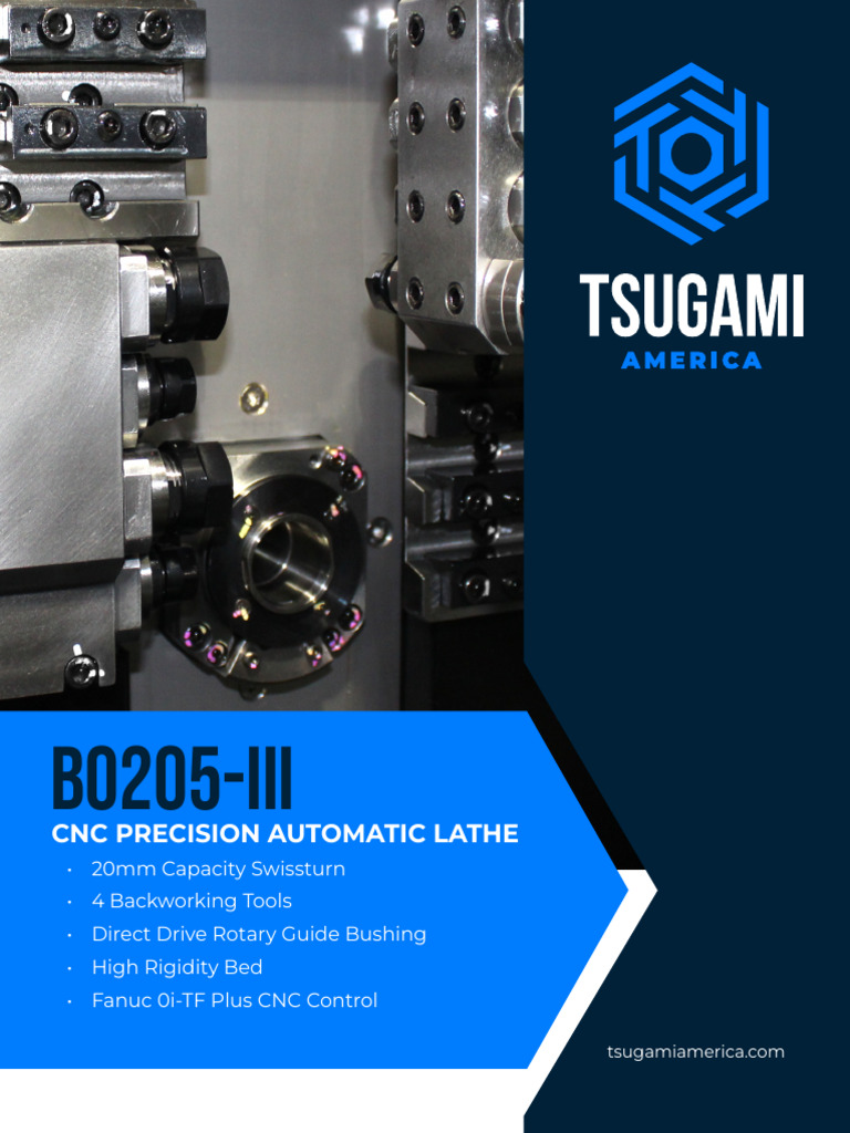 Tsugami B0205-III CNC Lathe Overview | PDF | Drilling | Numerical Control