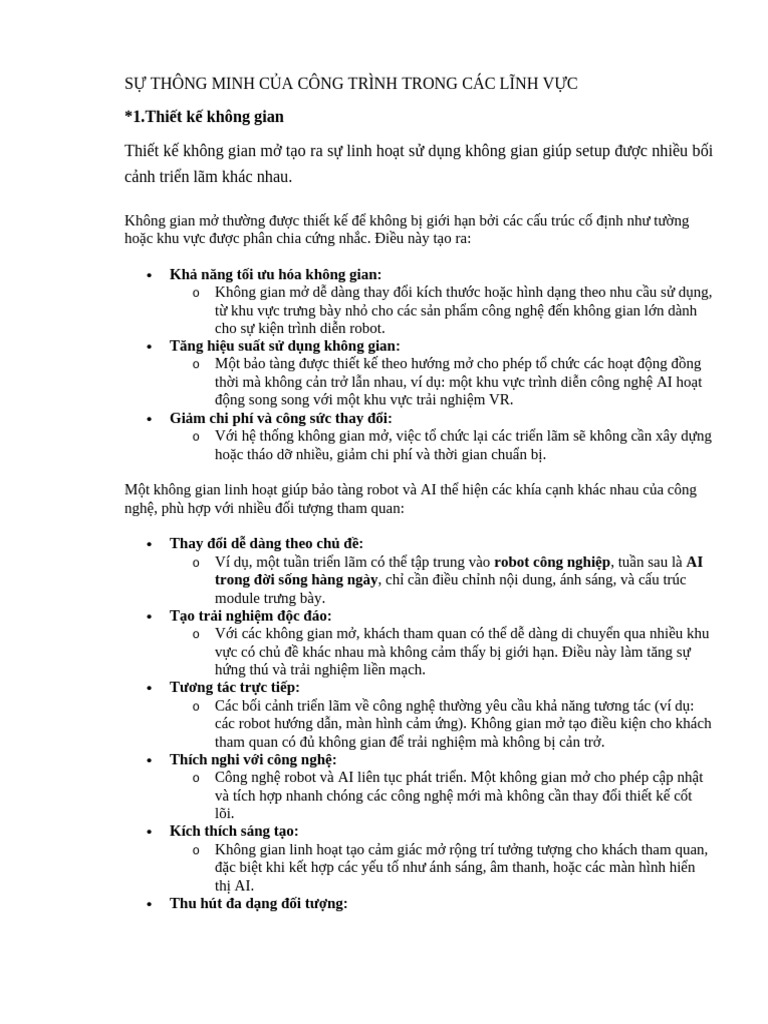 S Thông Minh C A Công Trình Trong Các Lĩnh V C | PDF