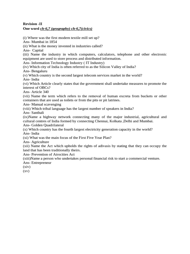 8, One Word, Revision - 2 | PDF