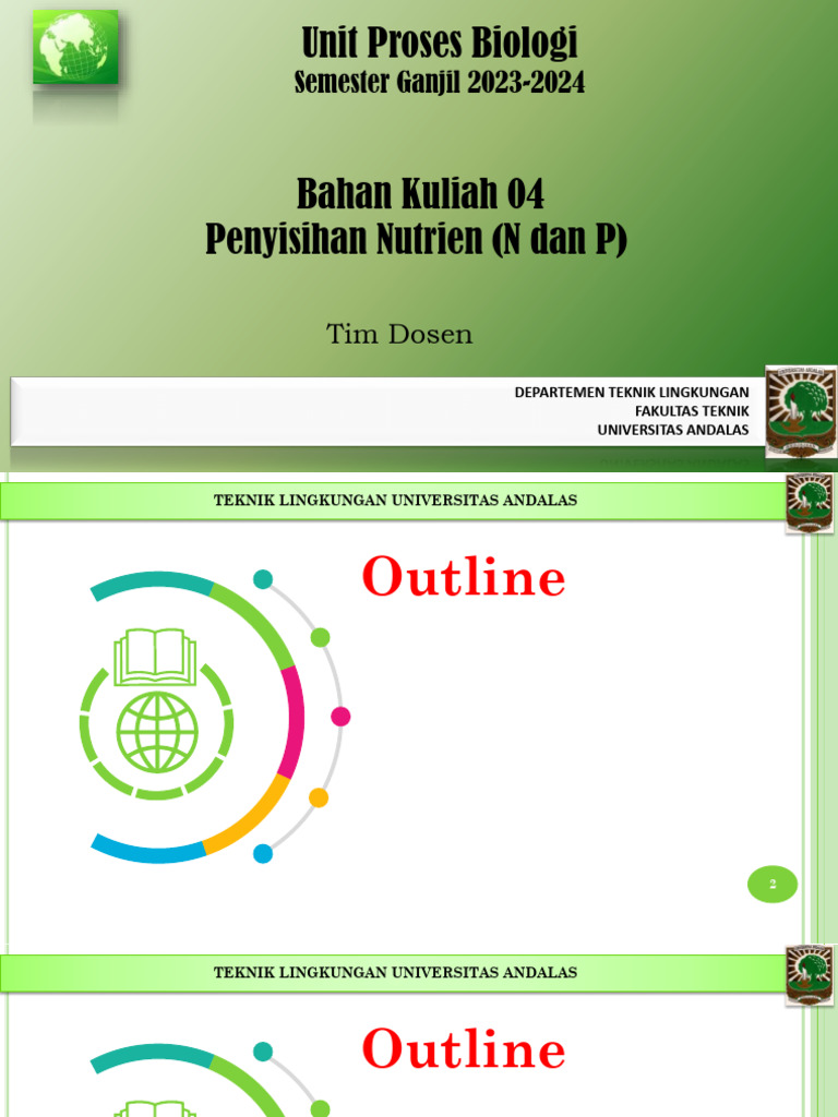 Unit Proses Biologi TA 23-24 #04 Penyisihan Nutrien | PDF