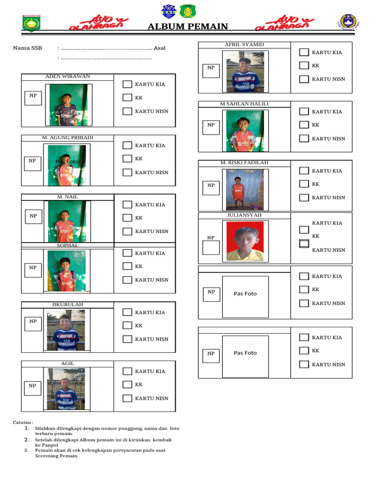 Album Pemain GNC 2 2024 G'rpoz | PDF