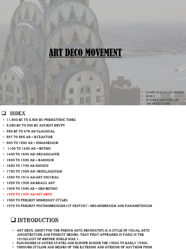 Art Deco Final-Rohit | PDF | Art Deco | Architectural Design