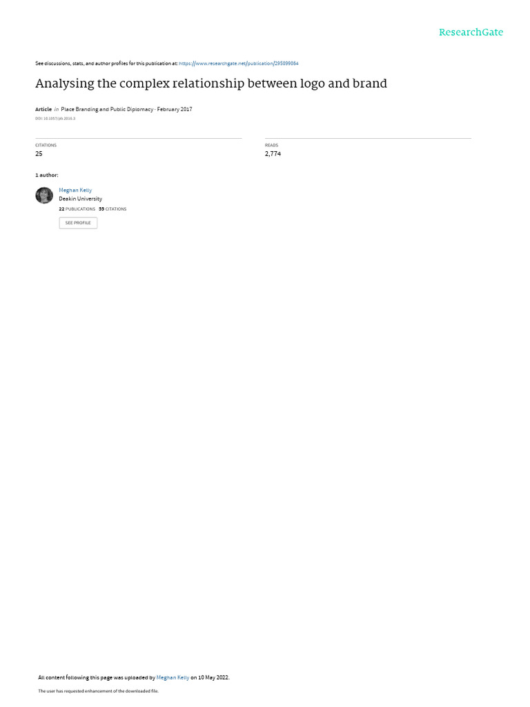 Analysing The Complex Relation | PDF | Brand | Semiotics