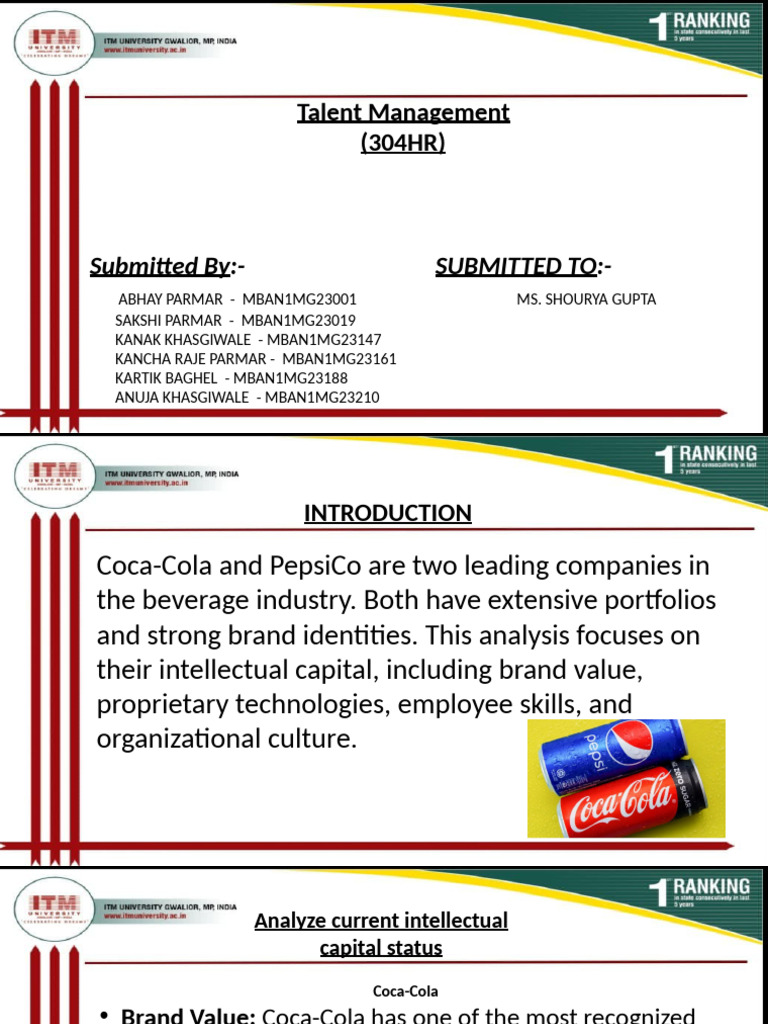 Talent Management (304HR) : Submitted By:-Submitted To | PDF | Pepsi Co ...