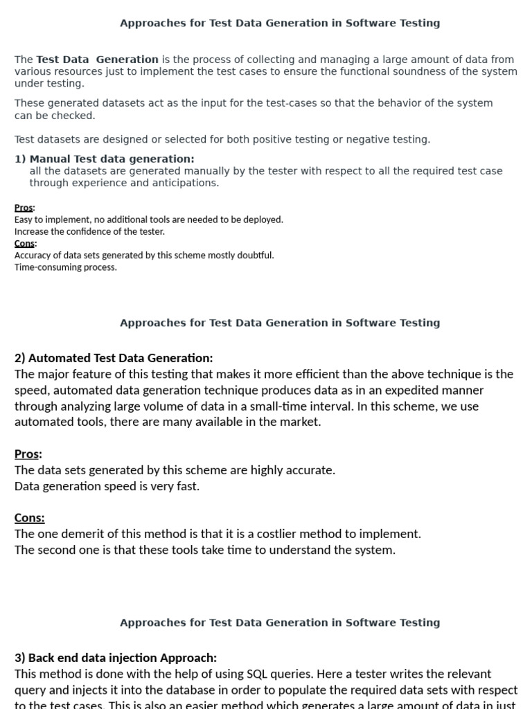 Lect13 Approaches For Test Data Generation | PDF | Software Testing ...