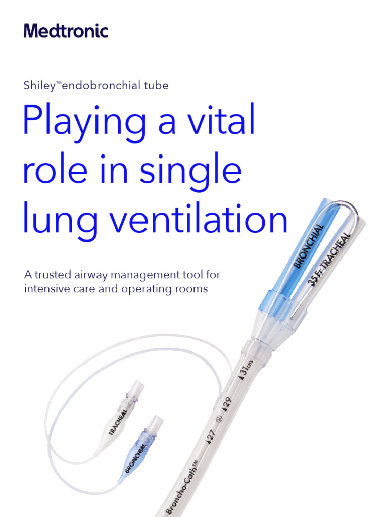 Shiley Endobronchial Tube DLT | PDF | Pulmonology | Respiration