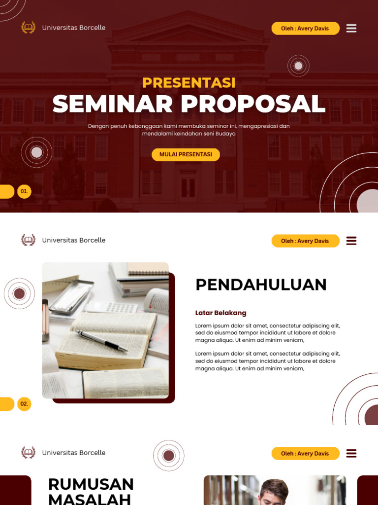 Presentasi Seminar Proposal | PDF | Karier & Perkembangan | Pengembangan Diri