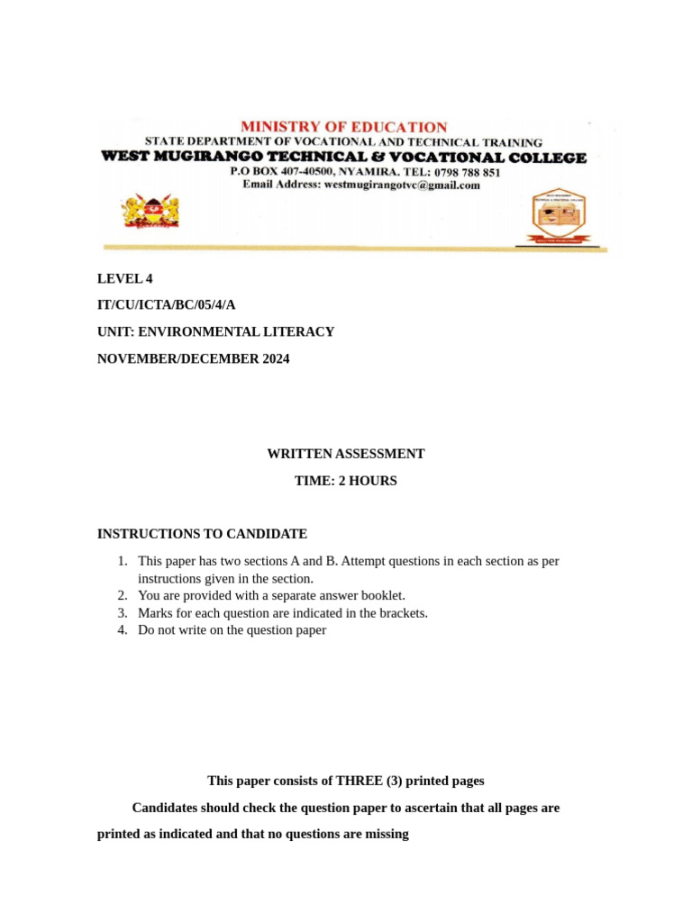 Environmental Literacy Level 4 | PDF | Art