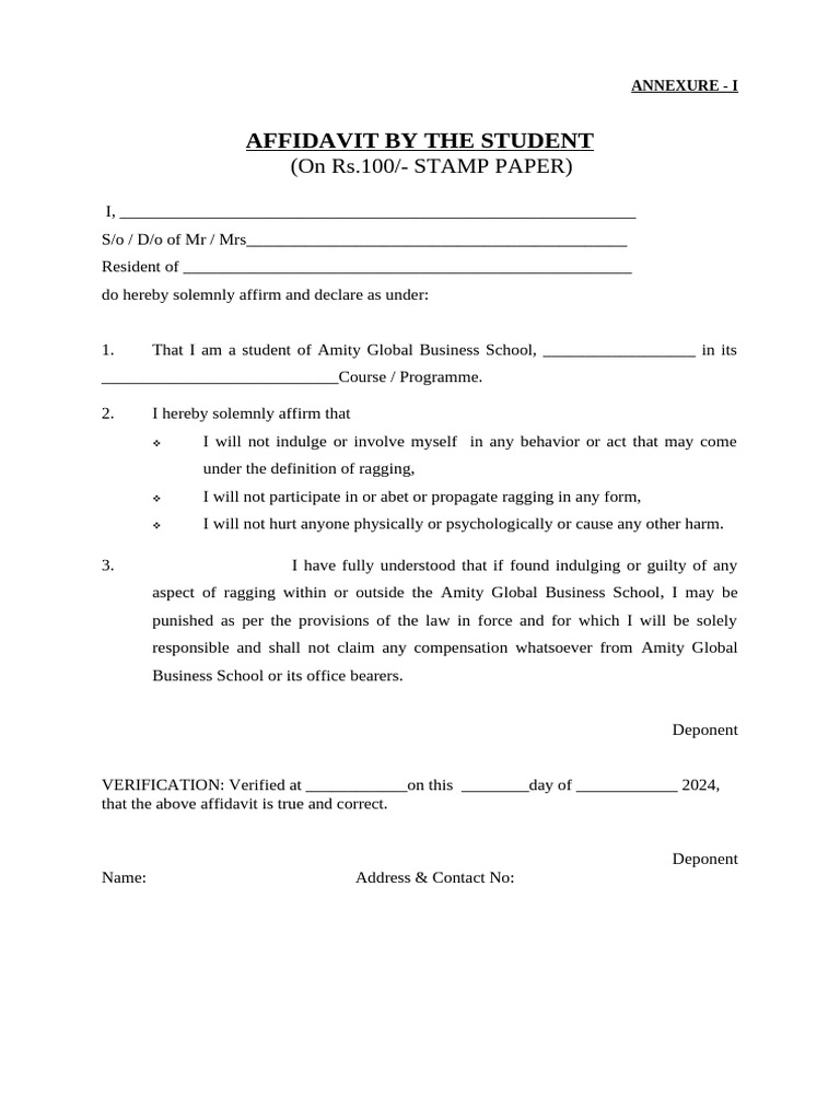 Affidavit Formats | PDF | Affidavit | Private Law