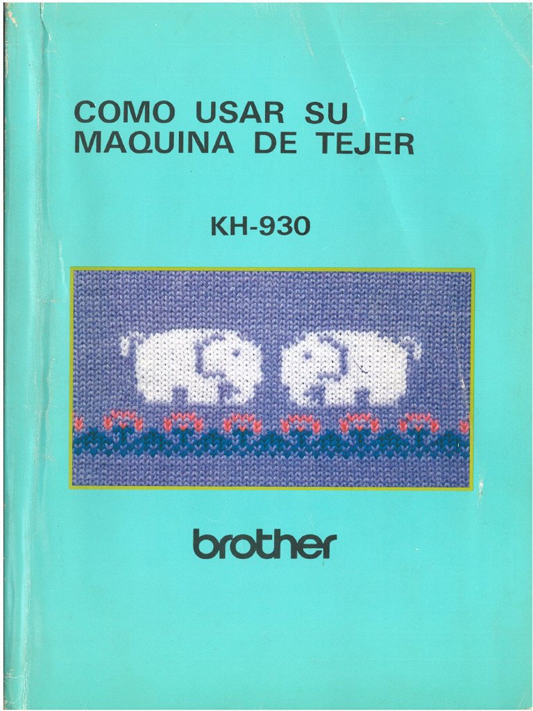 Manual Brother KH 930 Electroknit en Espancc83ol | PDF