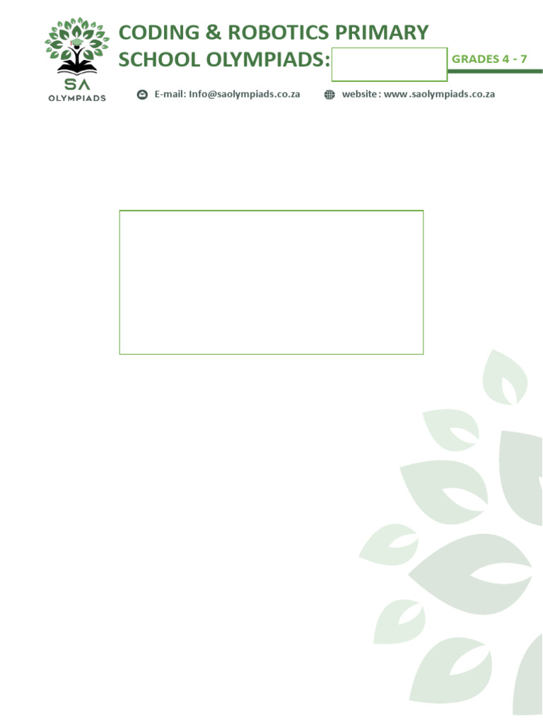 Coding and Robotics GUIDE AND SCOPE GRADE 4 | PDF