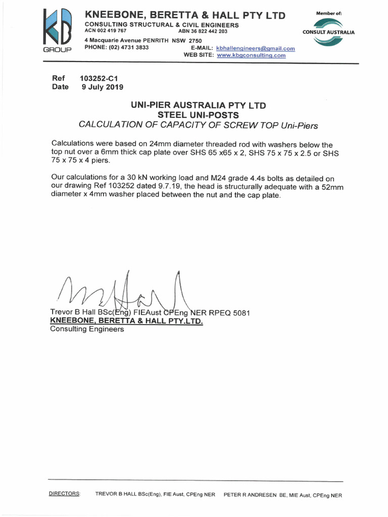 Uni Pier STH Structural Enginnering | PDF