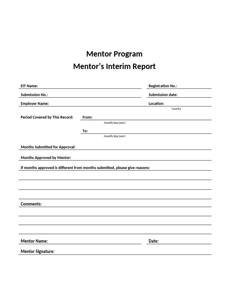 Mentors Interim Report | PDF | Finance & Money Management