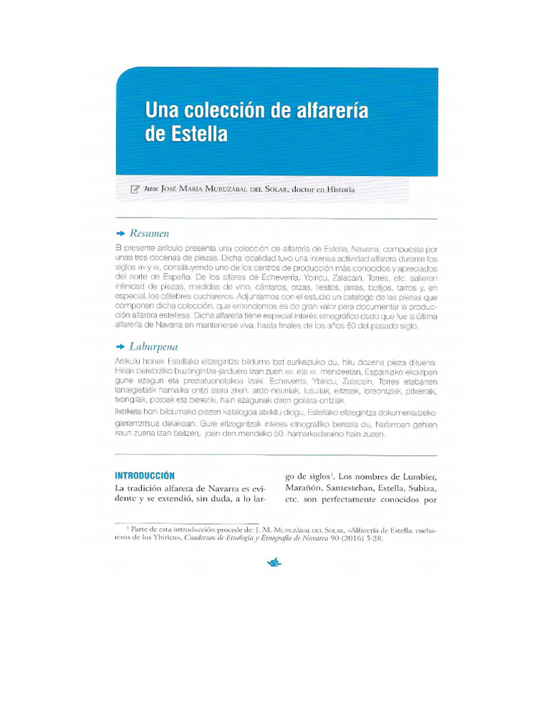 Una Coleccion de Alfareria de Estella PDF | PDF