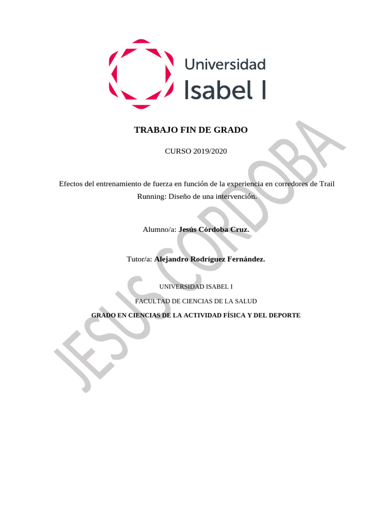 TFG Final Con Marca de Agua | PDF | Entrenamiento de fuerza | Músculo