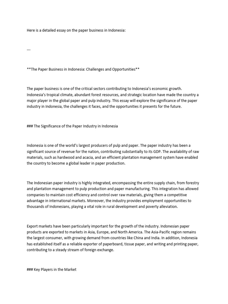 Indonesia's Sustainable Paper Industry Insights | PDF | Sustainability ...
