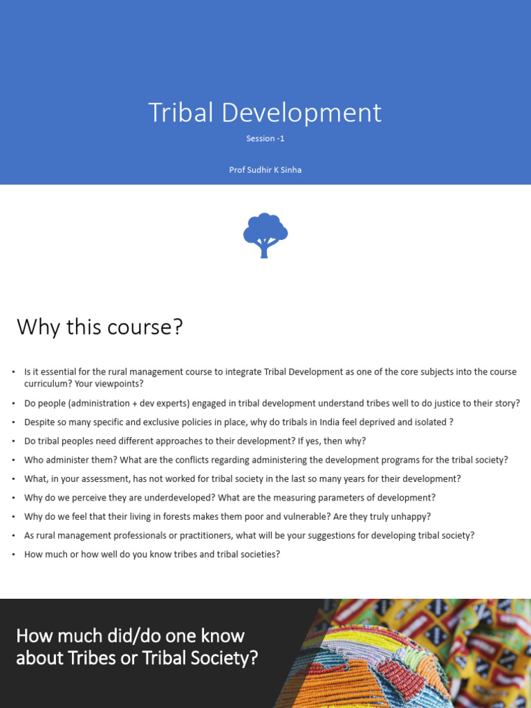 Session 1 N 2 Tribal Dev Final 1 | PDF | Indigenous Peoples