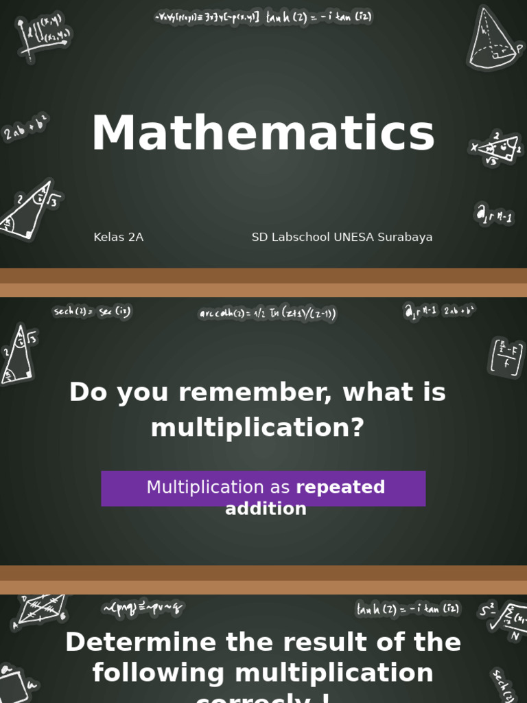Matematika (Multiplication) Kelas 2A | PDF