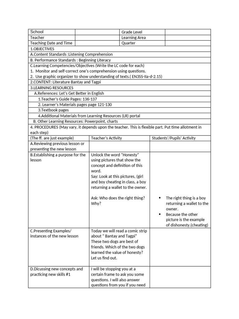 Week 2 Day 1 | PDF | Reading Comprehension | Learning