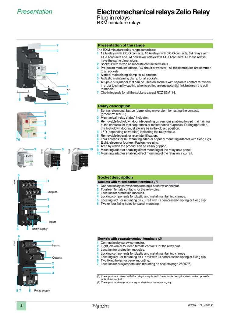 Electromechanical Relays Zelio Relay: Presentation | PDF | Electrical ...