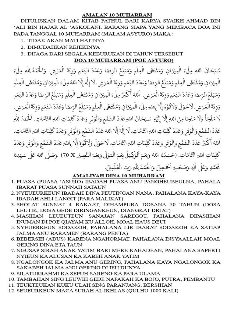 Amalan 10 Muharram | PDF