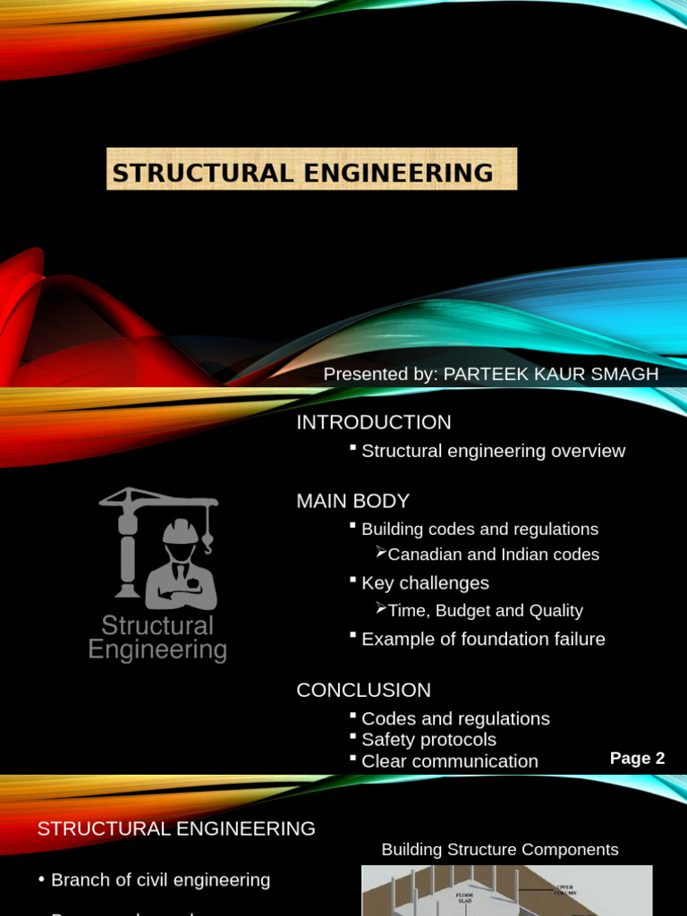 Parteek Structural Engg. Presentation | PDF | Concrete | Engineering