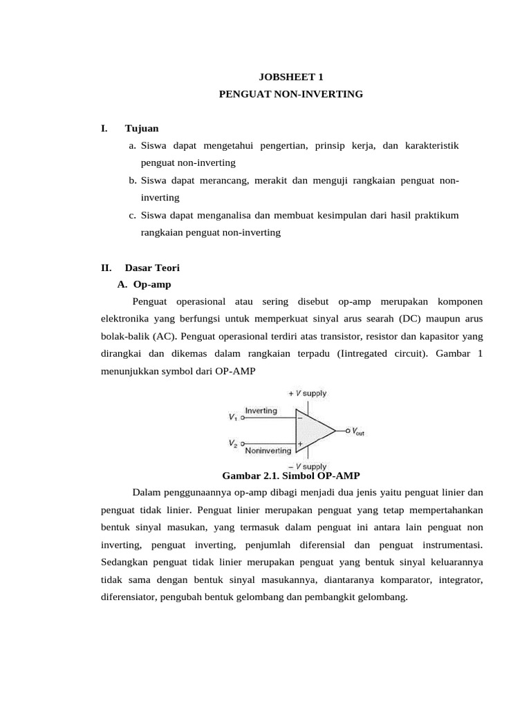 Penguat Non Inverting | PDF